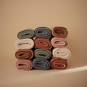 mushie Extra Soft Baby Blanket | Organic Cotton Ribbed Receiving Blanket, Swaddle, Stroller | 35x35 Inch (Ivory)