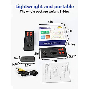 Fordim Retro Game Console,2 Classic Controller, AV Output NES Game Console, Built in 620 Classic Games,Plug and Play Video Game Console for TV, Ideal Gift for Kids and Adult