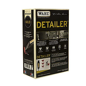 Wahl Professional 5-Star Series Limited Edition Black & Gold Corded Detailer #8081-1100 - Great for Professional Stylists and Barbers