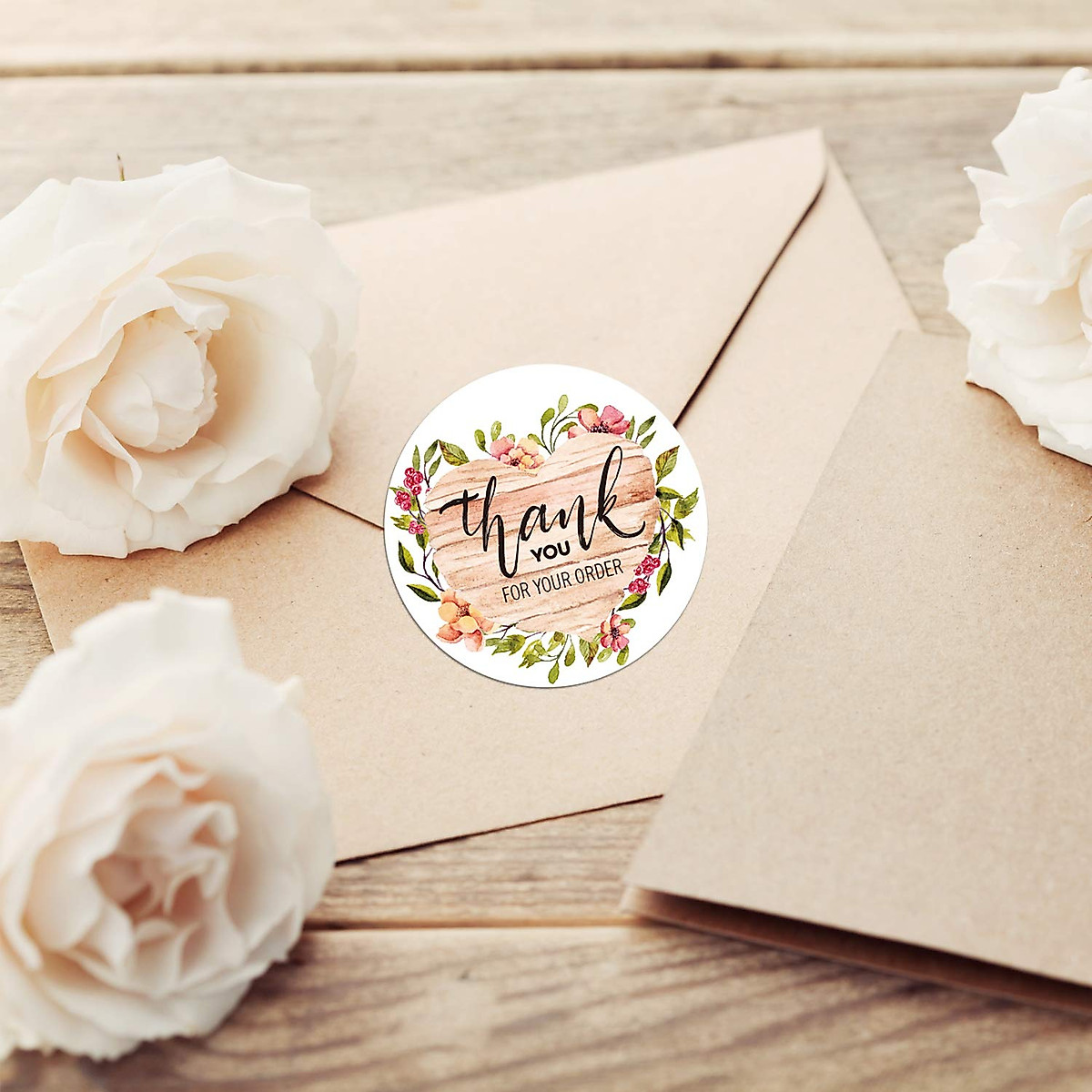 500 Thank You for Your Order Stickers, 1.4inch Thank You for Your Business Labels for Bakeries, Handmade Goods & Small Business Owners.