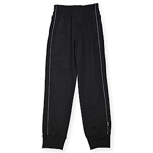 Spalding 2 Piece Kids and Teens Track Suit, Tricot Athletic Sweatsuit, Jacket and Pants Sports Set, 14 Years, Black