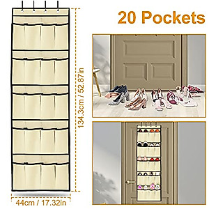 Over the Door Shoes Rack 10-Pair Shoes Organizer 5-Layer Hanging Storage Shelf for Closet Cabinet Slippers Toys