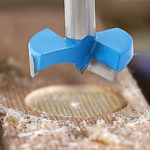 Qjaiune 1-1/16 Inch / 27mm Forstner Drill Bit, 1.0625 Inch Boring Bit Cutter Tungsten Carbide Wood Hole Saw Auger Opener, Woodworking Hole Opener Hinge Hole Cutter for Wood, Plastic, Plywood