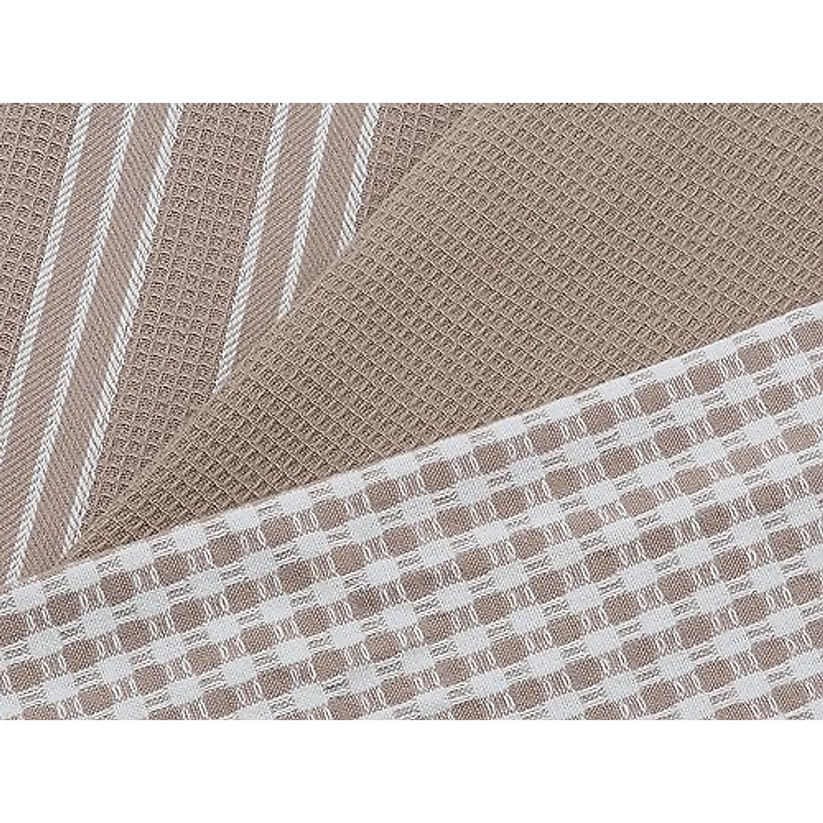 Mia'sDream Cotton Waffle Weave Kitchen Towels | Soft & Absorbent Dish Towels Tea Towel | Quick Drying Hand Towels for Kitchen | 13" x 28" 3 Pack (Brown Set)