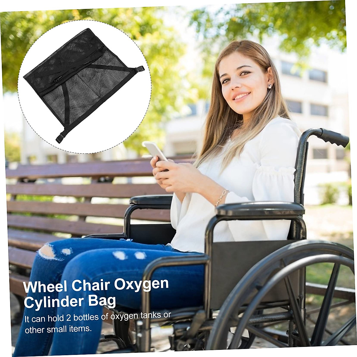 Alipis 3 Pcs Oxygen Cylinder Back Bag Stroller Storage Pouch Stroller Organizer Bag Wheelchair Hanging Bag Wheelchair Storage Pouch Universal Outdoor 1680d Oxford Cloth Backpack Bag