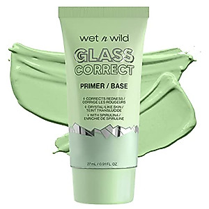 wet n wild Prime Focus Glass Skin Correct Primer Bright Crystal Finish, Green, 0.91 Fl Oz