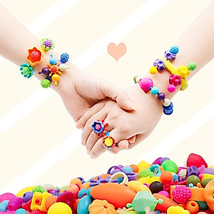 VERTOY Friendship Bracelet Kit and Pop Beads Jewelry Making Kit for Girls, STEM Arts and Crafts Toys for 3-10 Year Old Girls, Best Birthday Gifts for Girls and Toddlers, Value 2 Packs