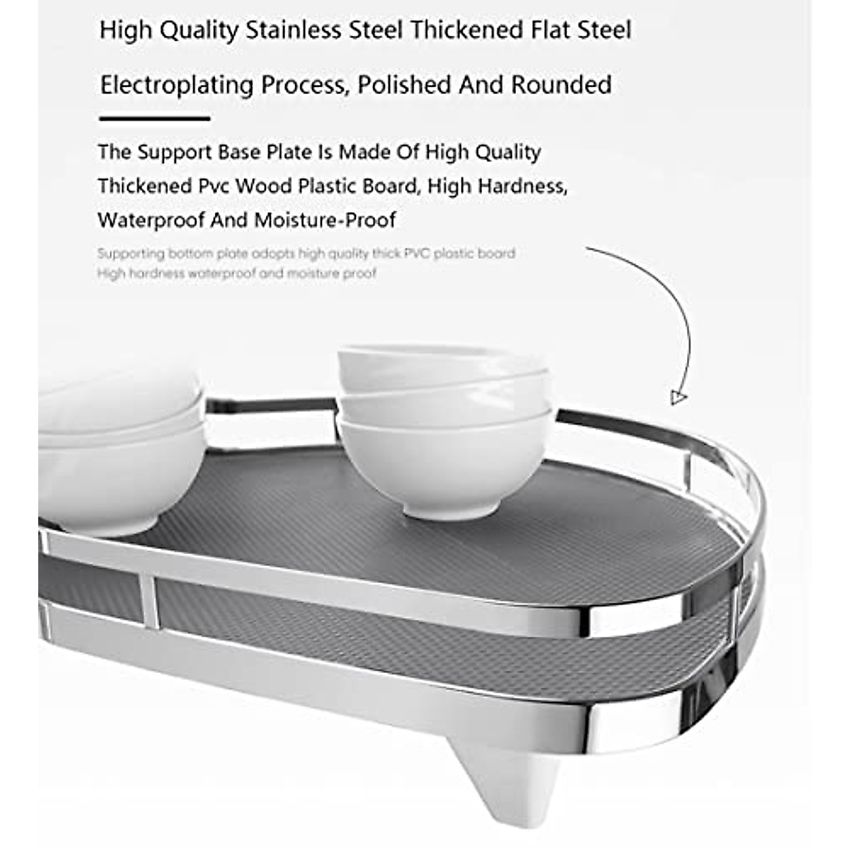 Blind Corner Cabinet Pull Out Organizer with Soft-Close 2 Tiers Swing Tray Corner Cabinet Lazy Susan for 36inch Corner Cabinet Blind Shelf,Left Open