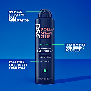 Dollar Shave Club | Ball Spray (2 Pack) | Fast Absorbing Body Deodorant Spray for Men