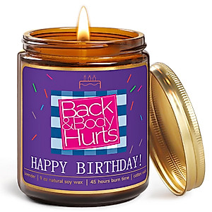 Happy Birthday Candle Gifts for Women,Unique Best Friend Birthday Gifts for Her,Sister,Funny Birthday Gifts for Men,Mom,Dad,Bestie Birthday Present,16 18 21 30 40 50 60 Bithday Gifts - Purple