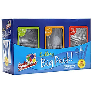 Party Dimensions 300 Count Cutlery Combo Box, Clear, Combo Box, Clear 300 Count