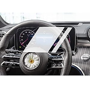BIXUAN 2022 2023 C-Class C300 Screen Protector Comptible with Mercedes-Benz C Class 2022 2023 W206 Dashboard 12.3-inch Digital Instrument Cluster Screen 9H Hardness Tempered Glass C 300 2022 2023 Accessories Screen Protective Film