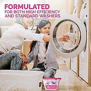 3-in-1 Laundry Pods, 32 Count Box, High Efficiency (HE), Ultra Concentrate with Powerful Stain Lifter Technology, Fabric Softener With Rose Extracts & Cheery Blossom Scent, Detergent Pods