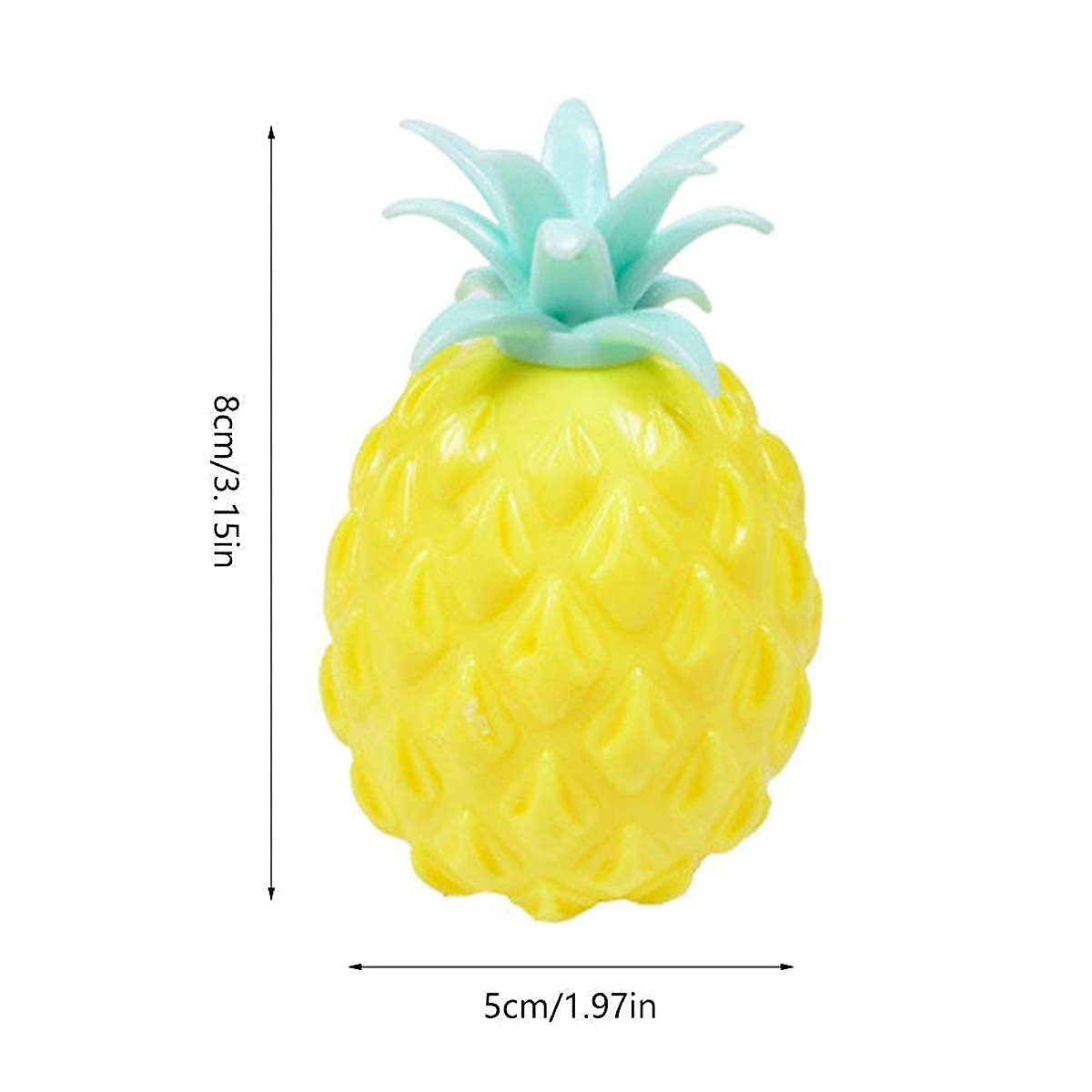 4 Pcs Pineapple Stress Ball, Toys Ball for Pressure Release Party Gifts (Random Color)