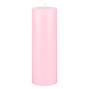 Mega Candles 1 pc Unscented Pink Round Pillar Candle, Hand Poured Premium Wax Candles 3 Inch x 9 Inch, Home Décor, Wedding Receptions, Baby Showers, Birthdays, Celebrations, Party Favors & More