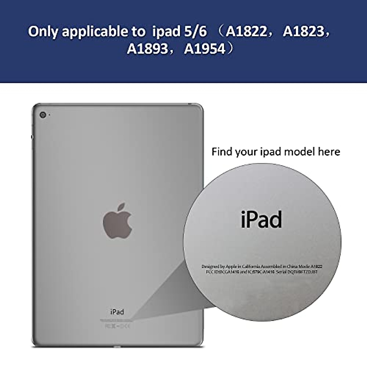FixCracked 9.7 inch case for ipad 5th/ipad 6th（2017 and 2018 Model）, with Pencil Holder, Ultra-Thin Built-in Silicone TPU Soft Shell Protective Cover, with Smart Wake/Sleep Function (Dark Green)…