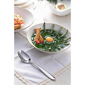 DANIALLI Modern Razzoli Silverware Set - 18/10 Stainless Steel Flatware Set for Elegant Dining - Dishwasher Safe Cutlery Set (60-Piece)