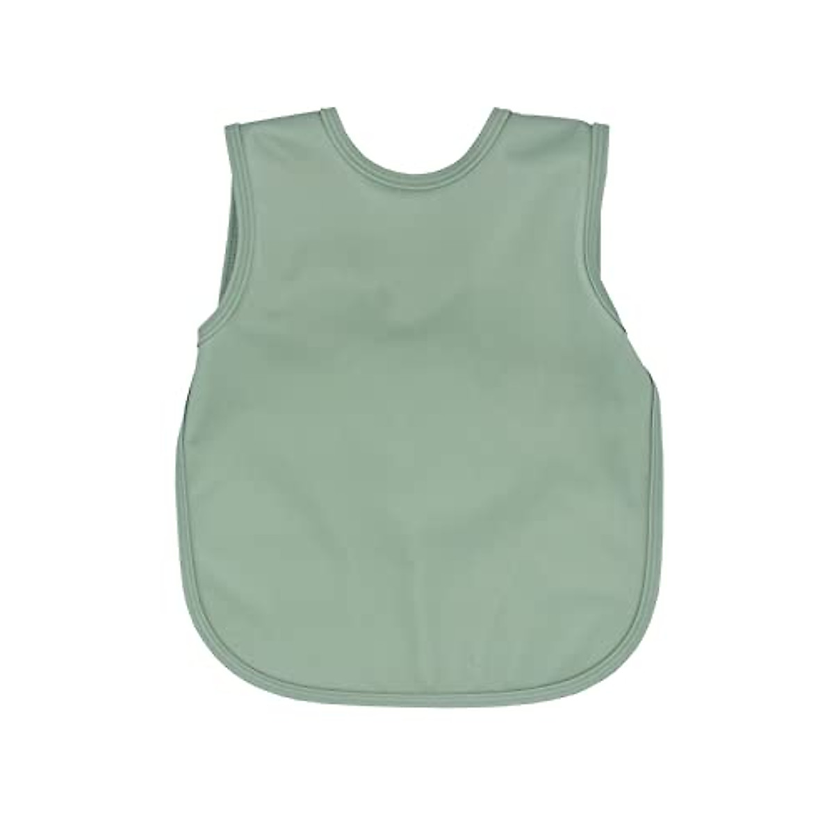 BapronBaby Minimalist Sage Bapron - No Neck Tie Safer Bib for Baby & Toddler - Soft Waterproof Stain Resistant - Machine Washable - Sz Baby/Toddler 6m-3T