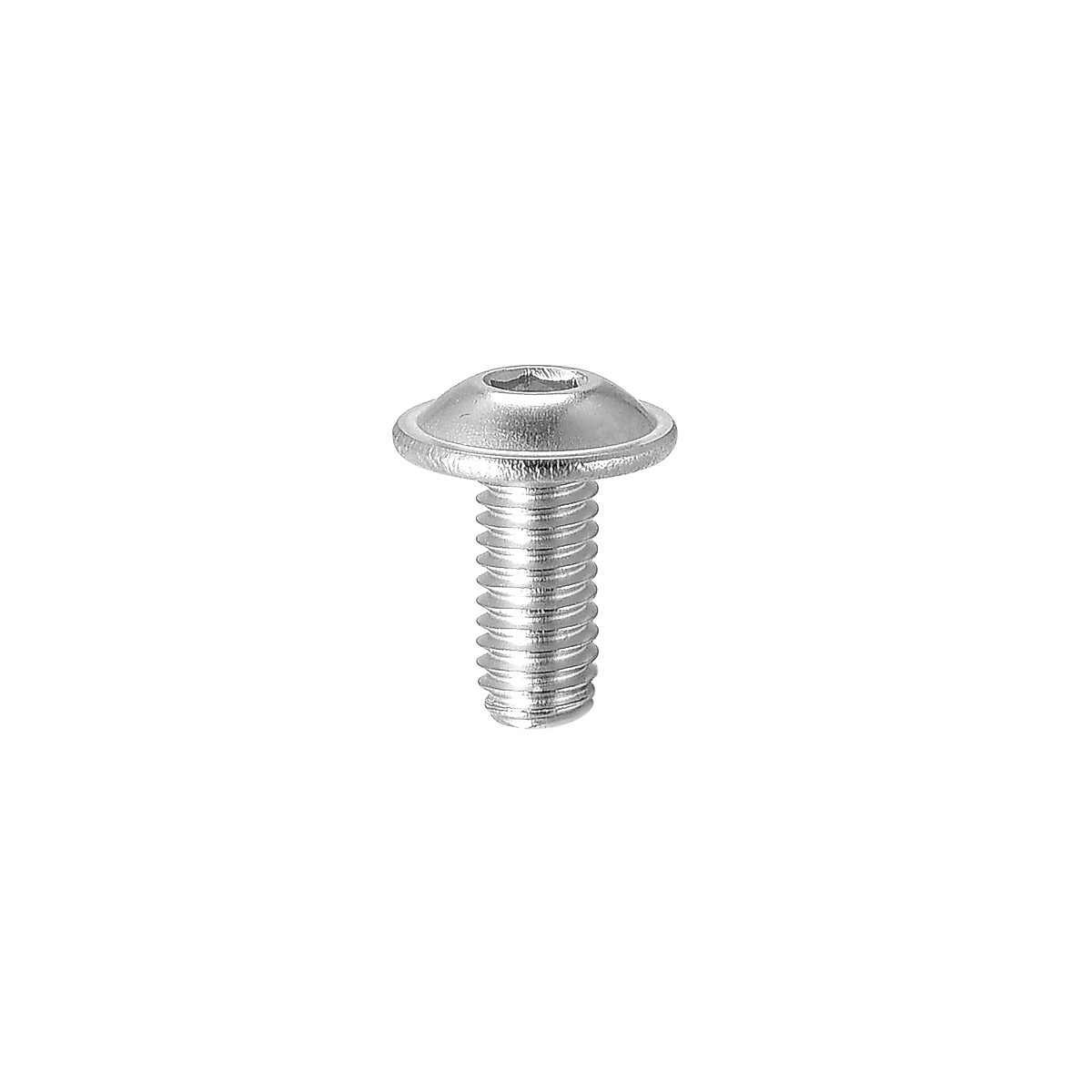 uxcell Flanged Button Head Socket Cap Screws, M3*6mm Hex Socket Drive Screw, 304 Stainless Steel Fasteners Bolts, Fully Threaded Machine Screw 100Pcs