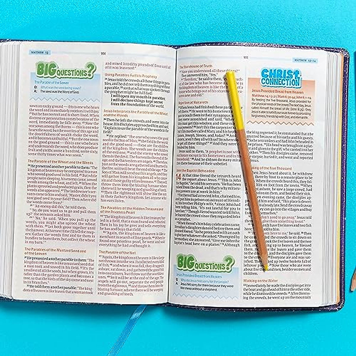 CSB One Big Story Bible, Galaxy LeatherTouch, Red Letter, Presentation Page, Study Helps for Children, Christ Connections, Memory Verses, Full-Color Maps, Easy-to-Read Bible Serif Type
