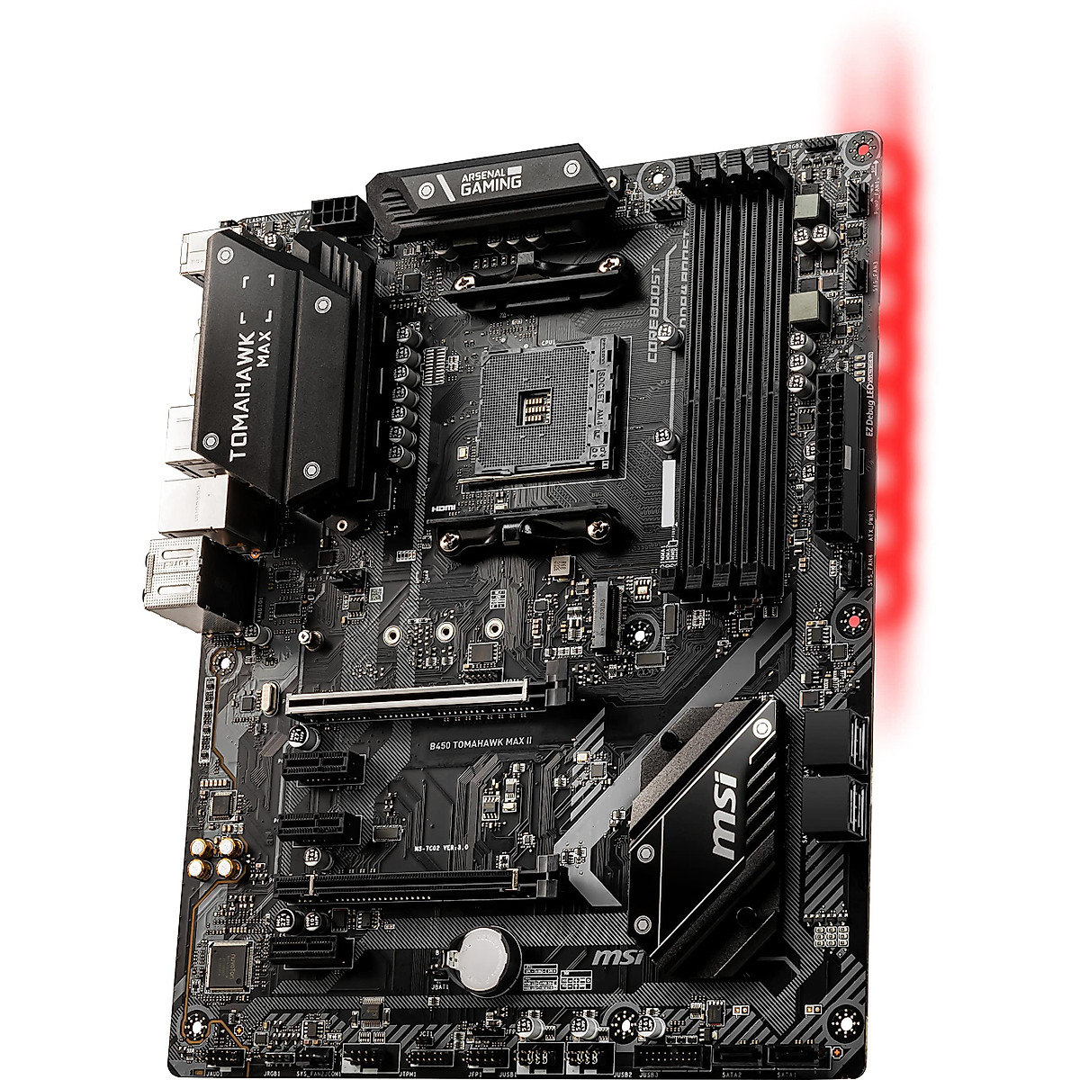 MSI Arsenal Gaming AMD Ryzen 2ND and 3rd Gen AM4 M.2 USB 3 DDR4 DVI HDMI Crossfire ATX Motherboard (B450 TOMAHAWK MAX II)