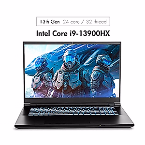 Sager 2023 NP8875E Gaming Laptop, 17.3 Inch QHD 240Hz 100% DCI-P3 G-Sync, Intel i9-13900HX, RTX 4070 8GB, 32GB RAM, 1TB Gen4 NVMe SSD, Win 11