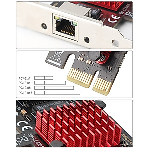 2.5G Network Adapter, Ubit 2.5GBase-T RJ45 2500/1000/100Mbps Gigabit PCIe Network Adapter, RTL8125 NIC, Low Profile Bracket, Windows 11/10 /8/8.1/7