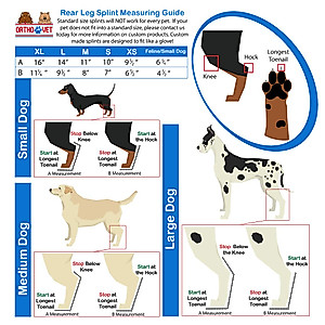 OrthoVet Standard Rear Splint for Dogs and Cats with Arthritis or Injuries (XXS)