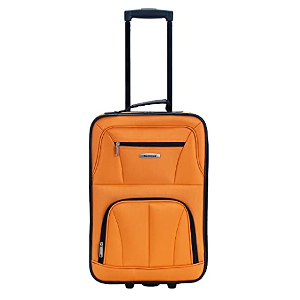 Rockland Fashion Softside Upright Luggage Set,Expandable, Orange, 2-Piece (14/19)