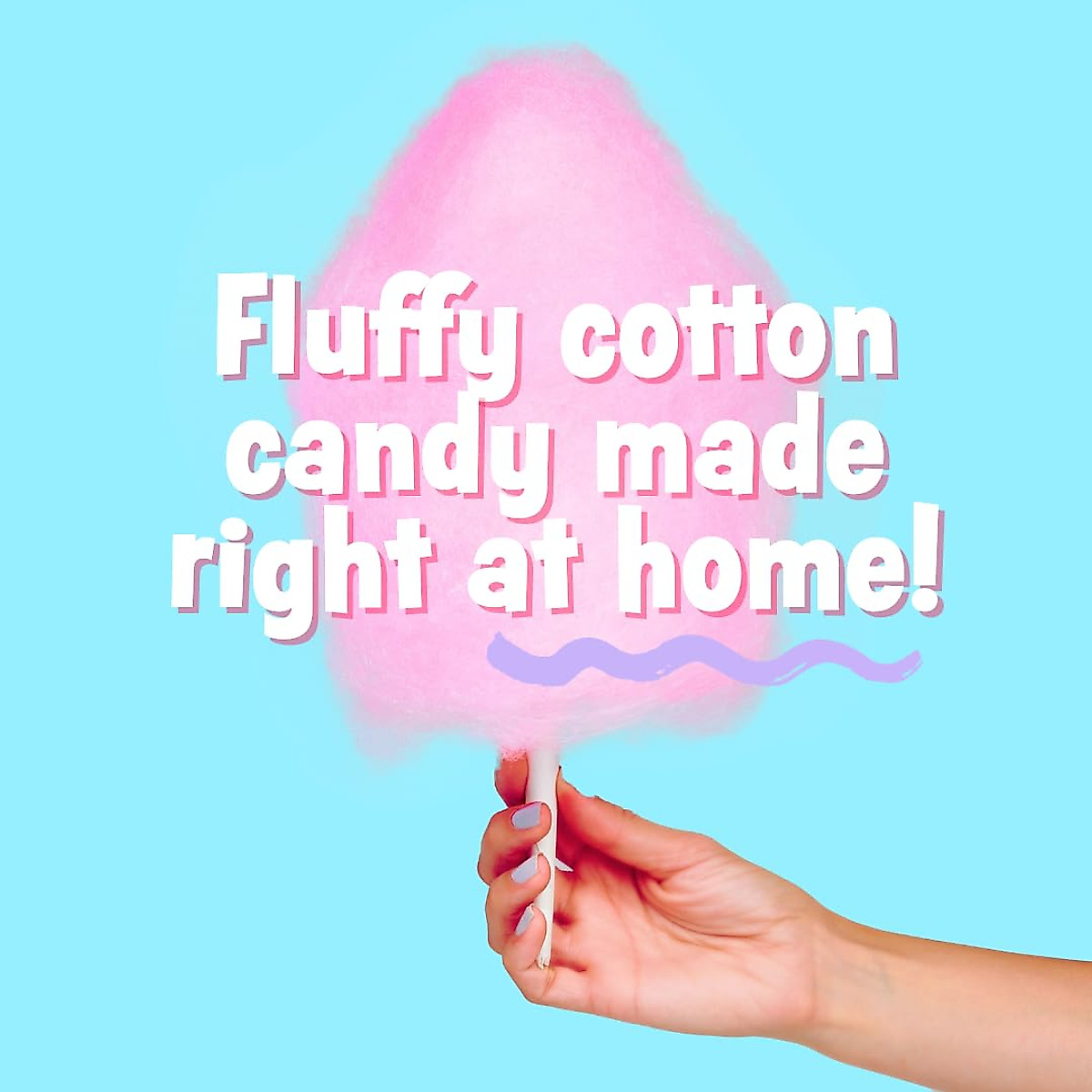 Cotton Candy Express Floss Sugar Variety Pack with 5 - 11oz Plastic Jars of Lime, Watermelon, Pina Colada, Blue Raspberry, Pink Vanilla Flossing Sugars Plus 50 Paper Cotton Candy Cones