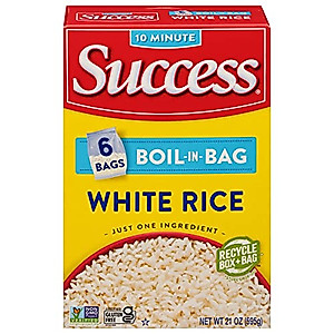 Success Boil-in-Bag Rice, White Rice, Quick and Easy Rice Meals, 21-Ounce Box