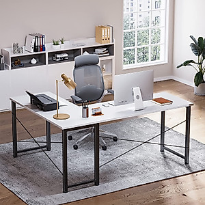 Coleshome 61" L Shaped Desk Computer Desk, L Desk Computer Corner Desk for Home Office Gaming Writing Workstation, Space-Saving, Easy to Assemble