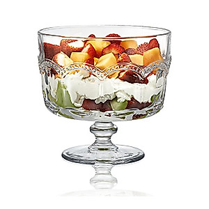 Artland A Pearl Ridge Trifle Bowl, 88 oz, Glass