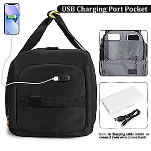 Gym Duffle Bag Backpack with Shoe Compartment &Wet Pocket, 50L Large Waterproof Sports Bags for Men Women, Travel Duffel Carry on Bag with USB Port,Blue