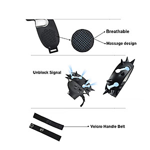 NIUVR Touch Controller Grip Cover Compatible with Quest 2 VR Accessories, Anti-Throw Protective Handle Sleeve with Nylon Adjustable Knuckle Strap