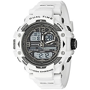 Armitron Sport Men's 20/5062WHT Analog-Digital Chronograph White Resin Strap Watch
