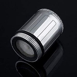 Baost 1Pc 7-Colors Colors Changing Automatic Glow Shower Stream Tap LED Light Water Faucet Glow LED Shower Tap Spraying Head Water Faucet for Kitchen Bathroom Random