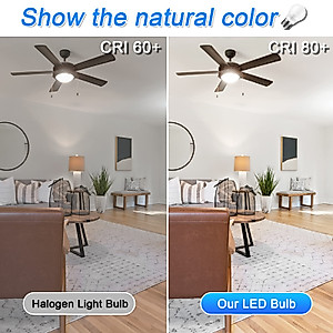 Marxlait 8-Pack Ceiling Fan Light Bulbs, 60 watt Equivalent, Daylight 5000K, E26 Medium Base, Bright A15 LED Bulbs, Small LED Appliance Bulb, 120V, Non-dimmable