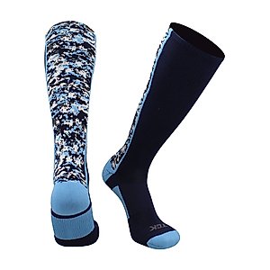 TCK Digital Camo OTC Socks (Navy/Columbia Blue, Large)