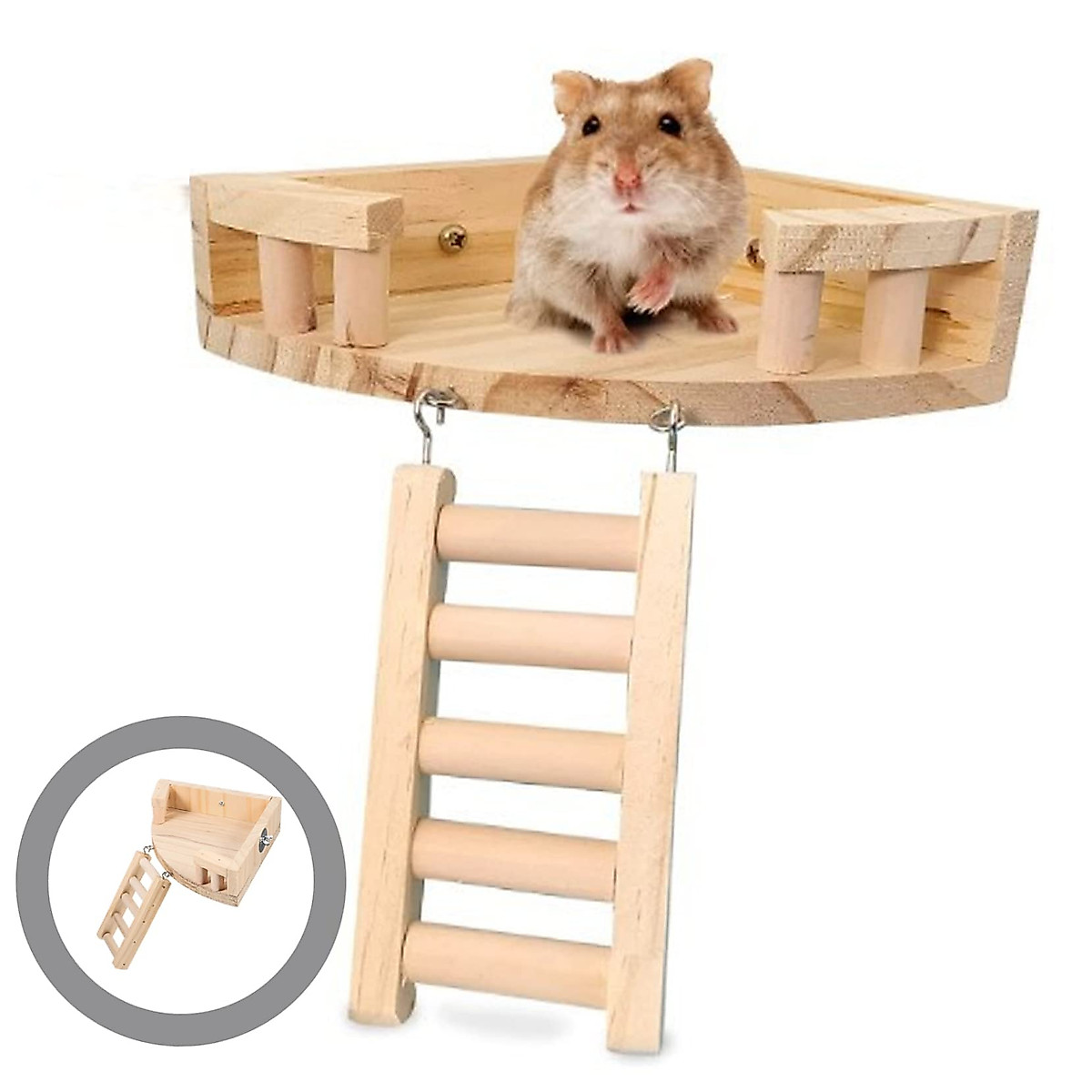 1 Set Hamster Stand Decorative Hamster Toy Wooden Chinchilla for Pet Household Chinchilla Toy Household Rat Plaything Delicate Hamster Platform Interesting Rat Plaything