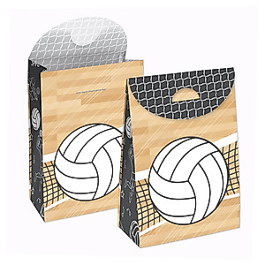 Big Dot of Happiness Bump, Set, Spike - Volleyball - Baby Shower or Birthday Gift Favor Bag - Party Goodie Boxes - Set of 12