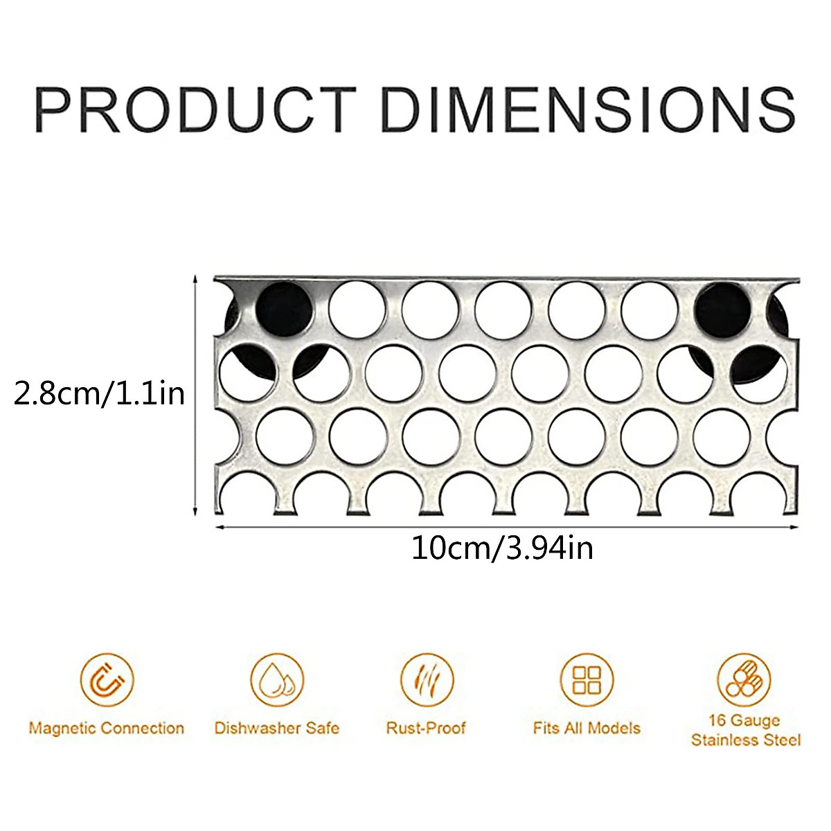 Food Mesh Screen for Black Stone Griddle Accessories Block Food from Falling Into Rear Greases Trap Cup Tray Universal Grilling Mesh Mat