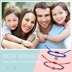 36 Pcs Evil Eye Bracelet Hamsa Bracelet Black Red Thread Adjustable Bracelets Handmade Beaded Lucky Amulet Bracelet with Eye Protection Bracelets for Women Girls