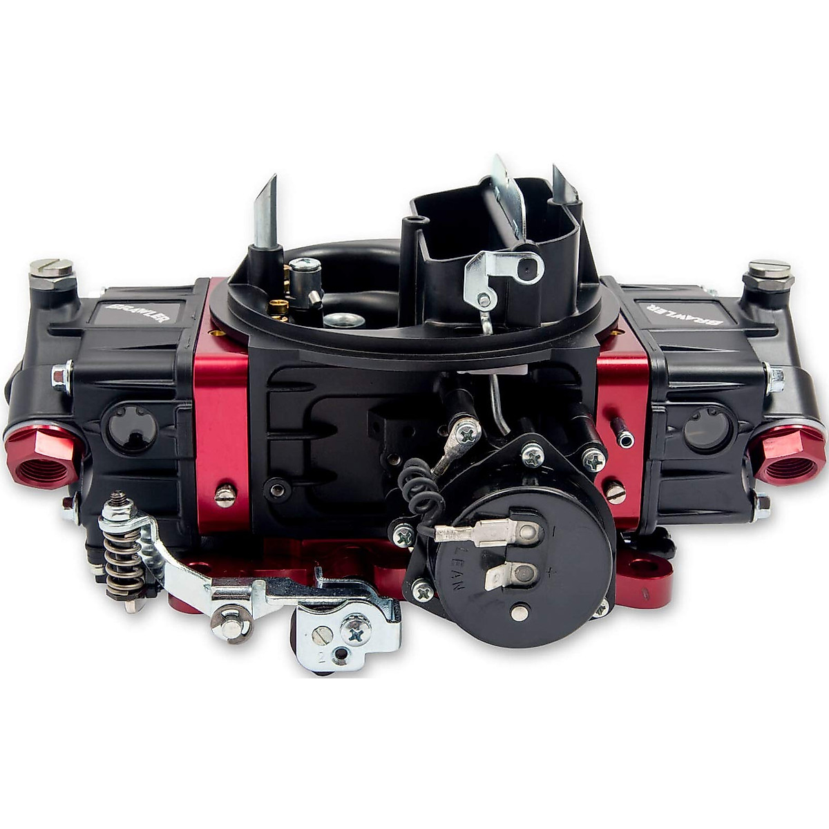NEW HOLLEY 600 CFM QUICK FUEL BRAWLER STREET CARBURETOR,RED BILLET BLACK FINISH,MECHANICAL SECONDARIES,ELECTRIC CHOKE,4150 MODEL,COMPATIBLE WITH GASOLINE