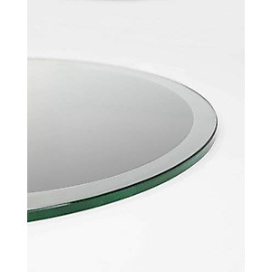 Milan Round 3/8" Bevel Edge Glass Top, 24 Inch, Clear