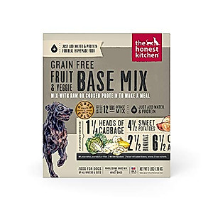 The Honest Kitchen Dehydrated Grain Free Fruit & Veggie Base Mix Dog Food (Just Add Protein), 3 lb Box