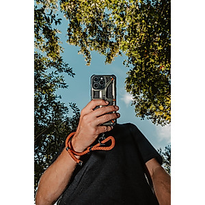 URBAN ARMOR GEAR UAG Phone Lanyard Wrist Strap 7mm Adjustable Paracord Wrist Lanyard for iPhone Cases Civilian Rust/Black