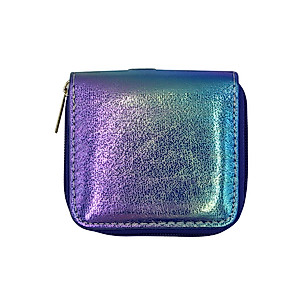 RARITYUS Mermaid Scale Purse Credit Card Holder PU Leather Wallet with Zipper for Women Girls