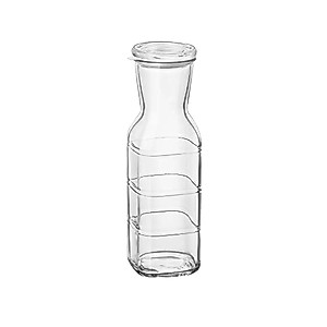 Bormioli Rocco Frigoverre Future 33.75 Oz. All Glass Pitcher With Airtight Lid, Made From Durable Glass, Dishwasher Safe, Made In Italy.