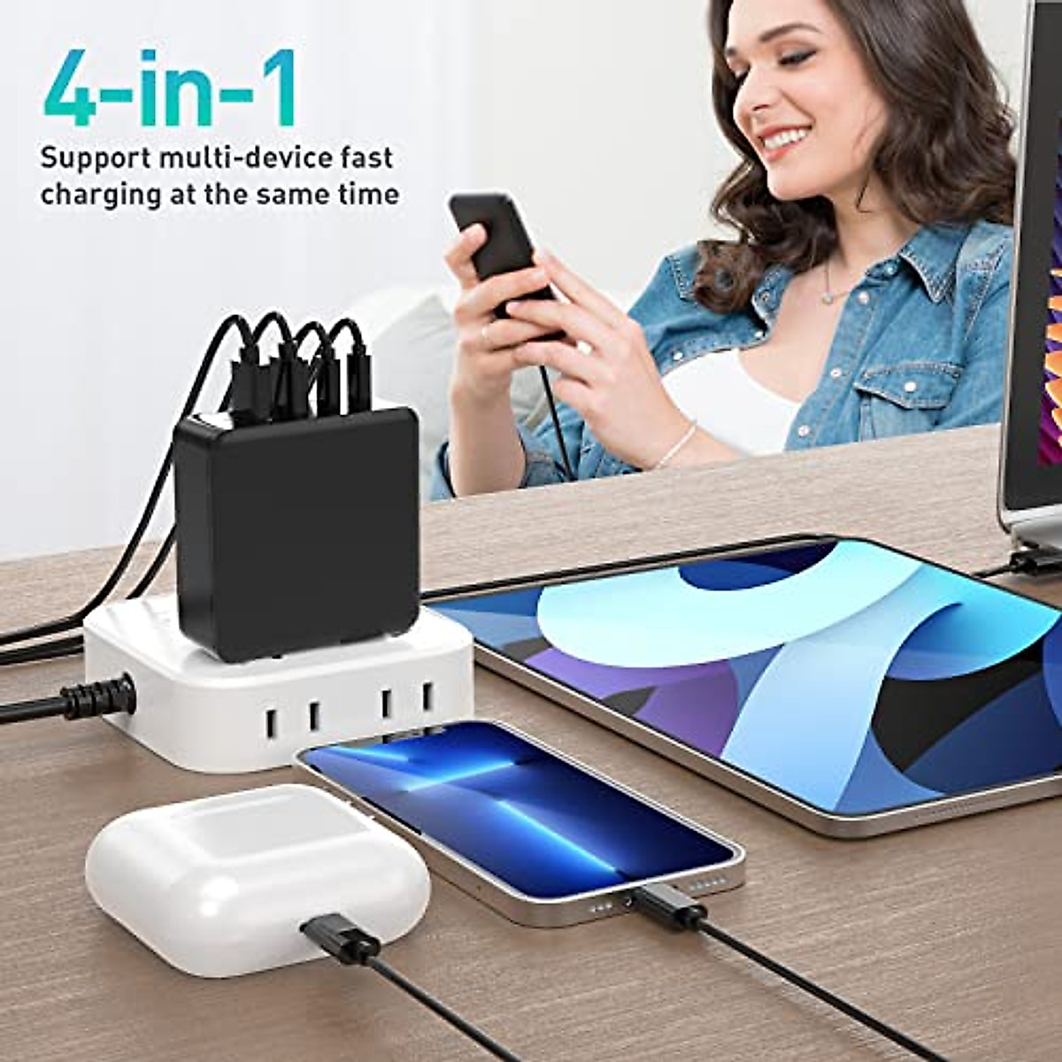 Power Up Fast with Mullnmey 130W USB C Fast Charger - Compact & Versatile